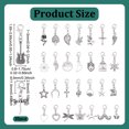 1Set Alloy Pendant Decorations with Lobster Claw Clasps Mixed Shapes ...