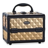 Mini Makeup Train Case 9.5" Aluminum Professional Cosmetic Organizer ...