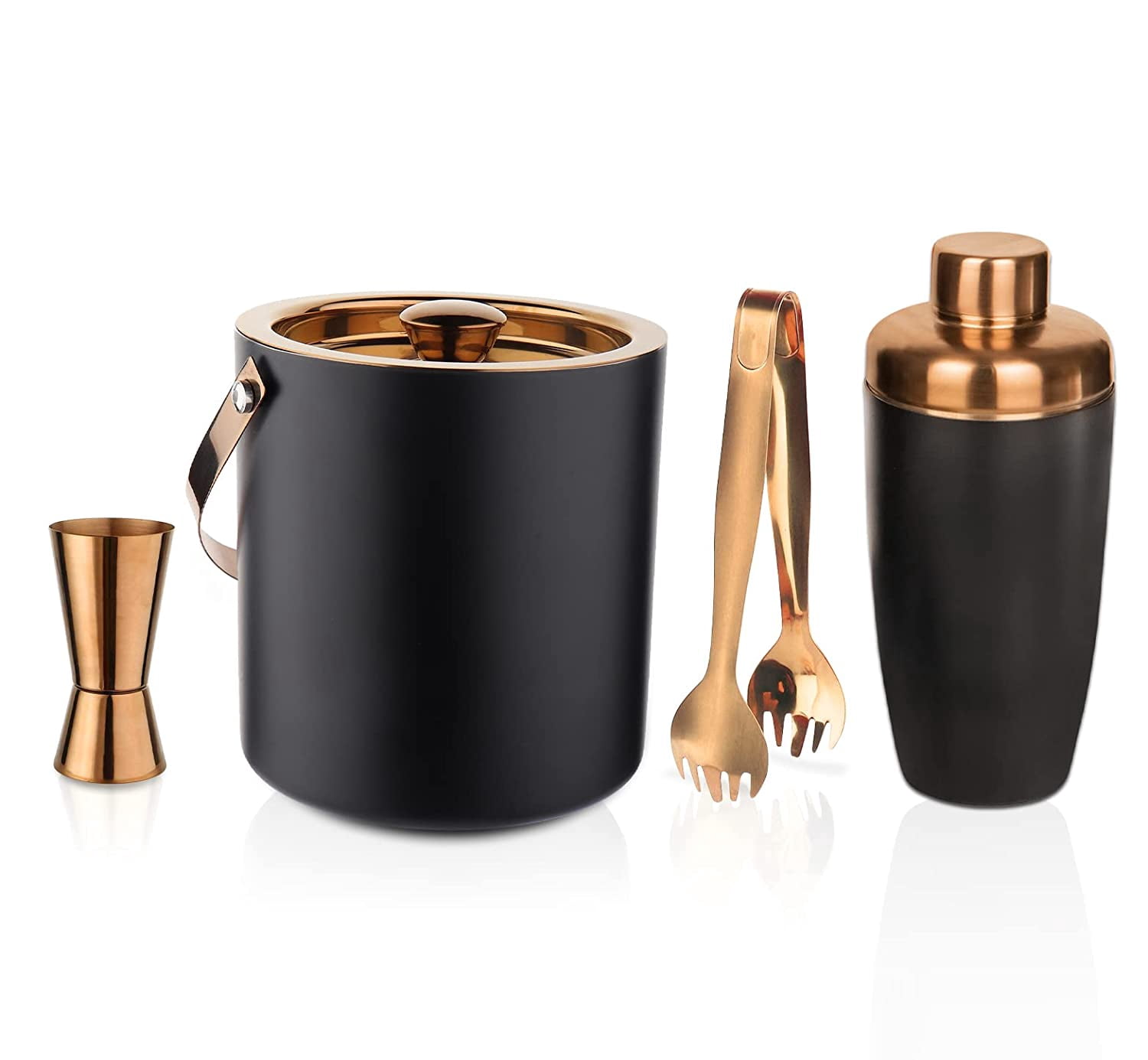diollo Stainless Steel 4 Piece Copper (PVD Coated) Bar Set for Drink ...