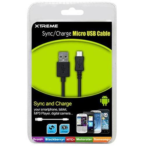 Xtreme Cables 92312 12 ft. USB A Male Micro B 4 Network Cable, Black ...