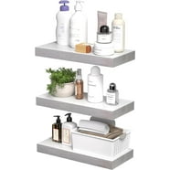 Love-KANKEI 3 Tier Small Beautiful Corner Shelf - Rustic Wood Floating ...