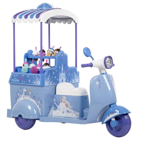 Disney Frozen Ice Cream Kart 6-volt Battery Ride-On Toy for Girls, Blue ...
