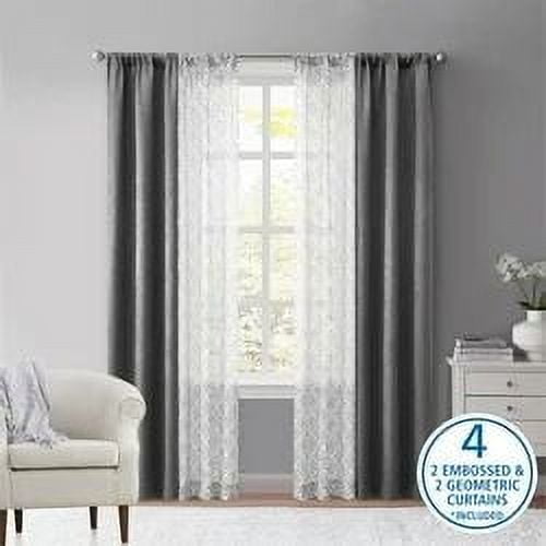 Click here for Mainstays Metallic Blackout Window Curtains Panel... prices