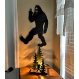 Zeckos Metal Naughty Bigfoot in Forest Accent Lamp Home Decor - Walmart.com