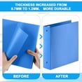 12 Pcs 2 Inch 3 Ring Flexible Poly Binders Bulk, Blue Plastic ...