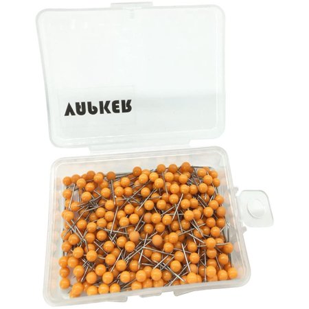 1/8 Inch Map Tacks Round Plastic Head Push pins with Stainless Point ...