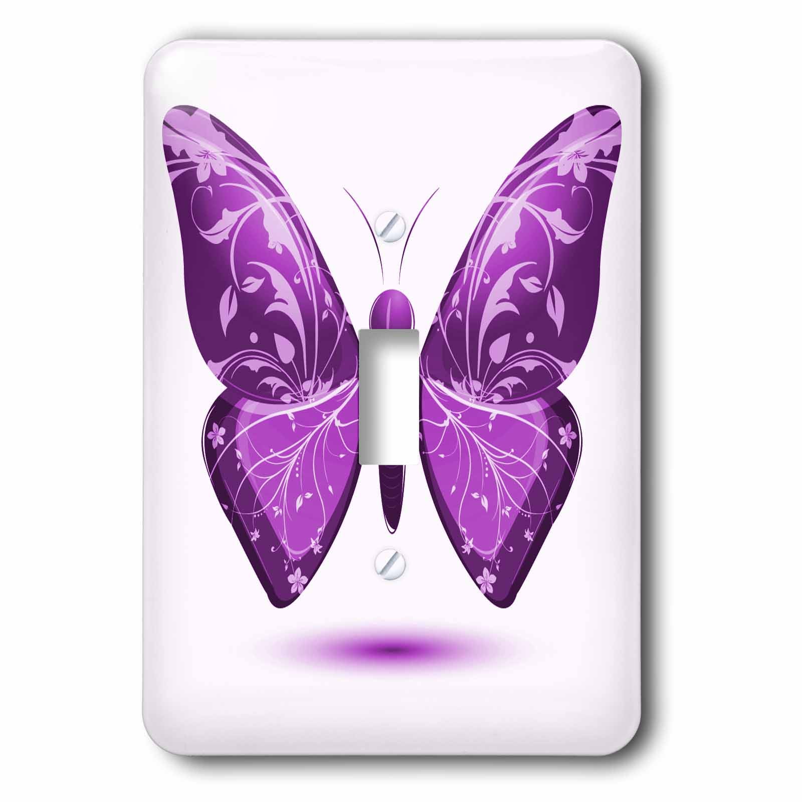 Large Purple Butterfly With Flourish Wings single toggle switch lsp ...