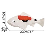 OEFNTAC Ceramic Fish Garden Sculpture Resin Outdoor Pond Decoration Set ...
