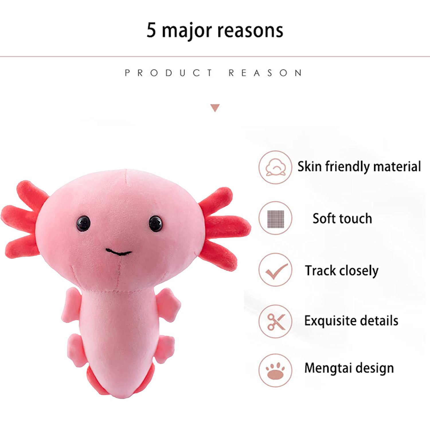 Buy 7.9'' Axolotl Plush Toy, Mexican Salamander Plush Doll, Axolotl ...