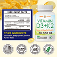 Vitamin D3 K2 10 000 Iu D3 All Trans Mk7 From Menaq7 200 Mcg K2