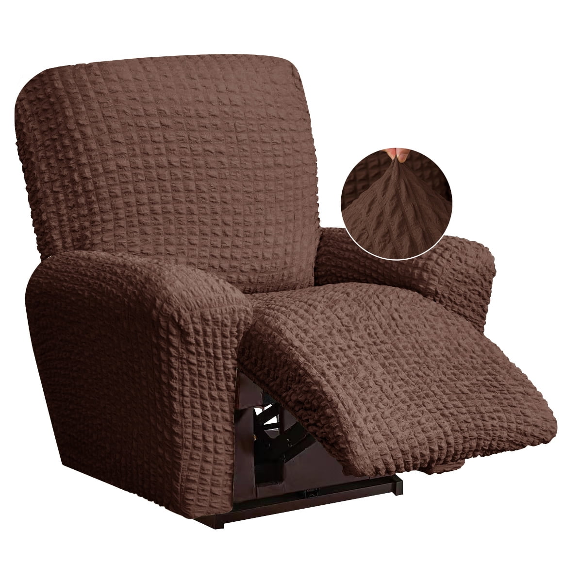 Stretch Seersucker Recliner Chair Cover 4-Pieces Country style ...