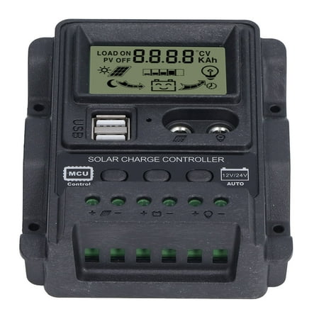 LCD Solar Controllers, Temperature Display Ultra Low Heat Dual USB ...