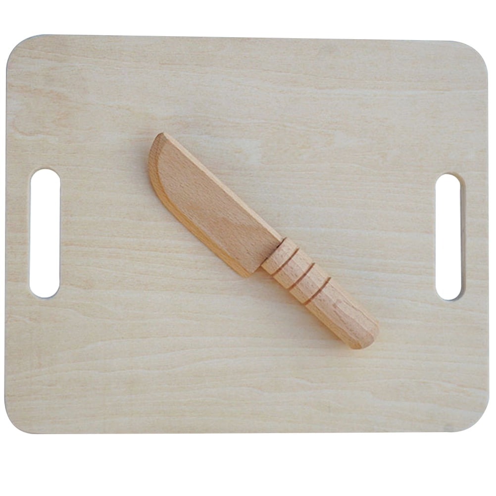 1 Set of Wooden Cutting Board Toy Kids DIY Wooden Cutter Toy Early ...