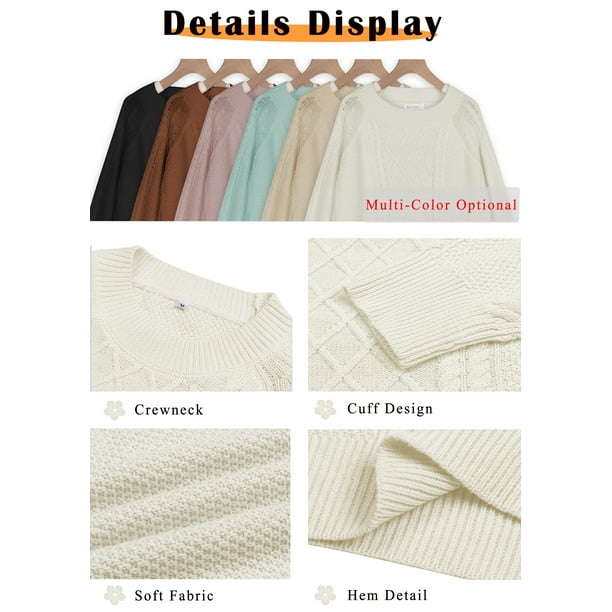 MOSHU Oversized Sweaters for Women Cable Knit Chunky MOSHU Oversized Sweaters for Women Cable Knit Chunky