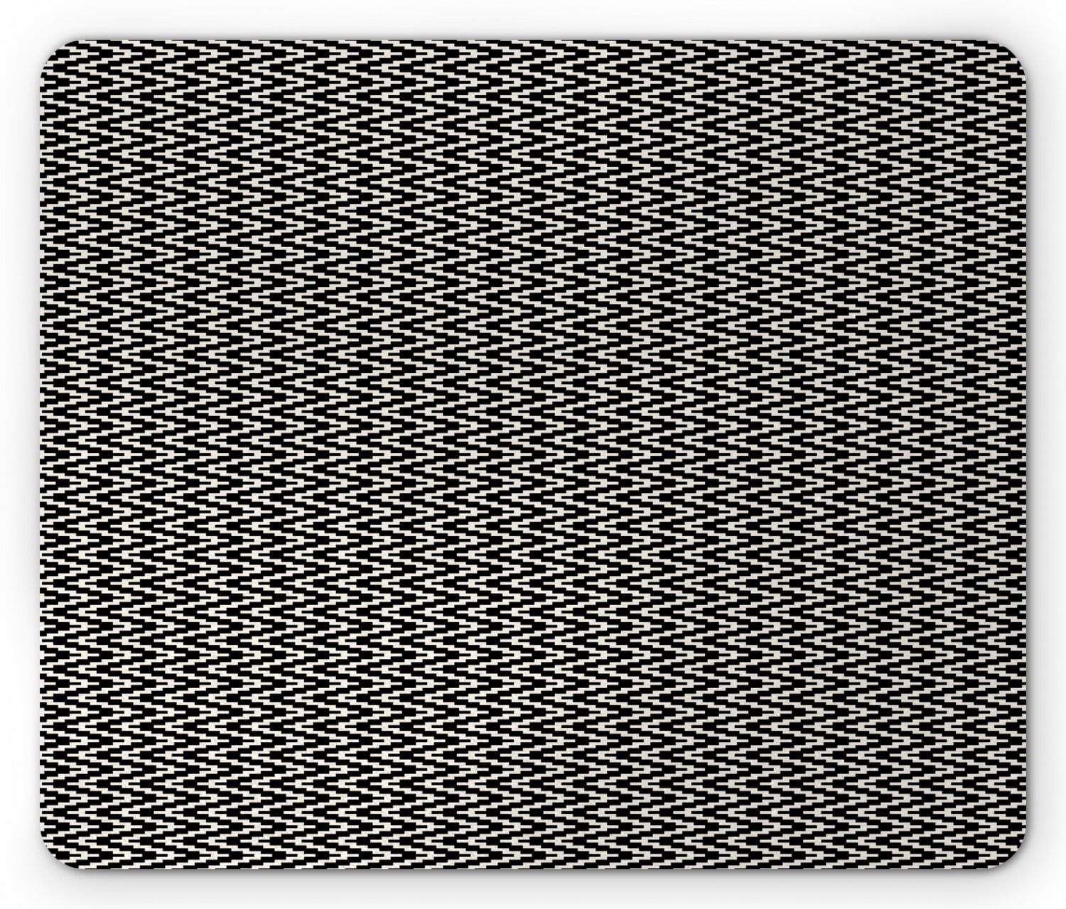 Retro Mouse Pad, Abstract Art Continuous Edgy Lines with Zigzags ...