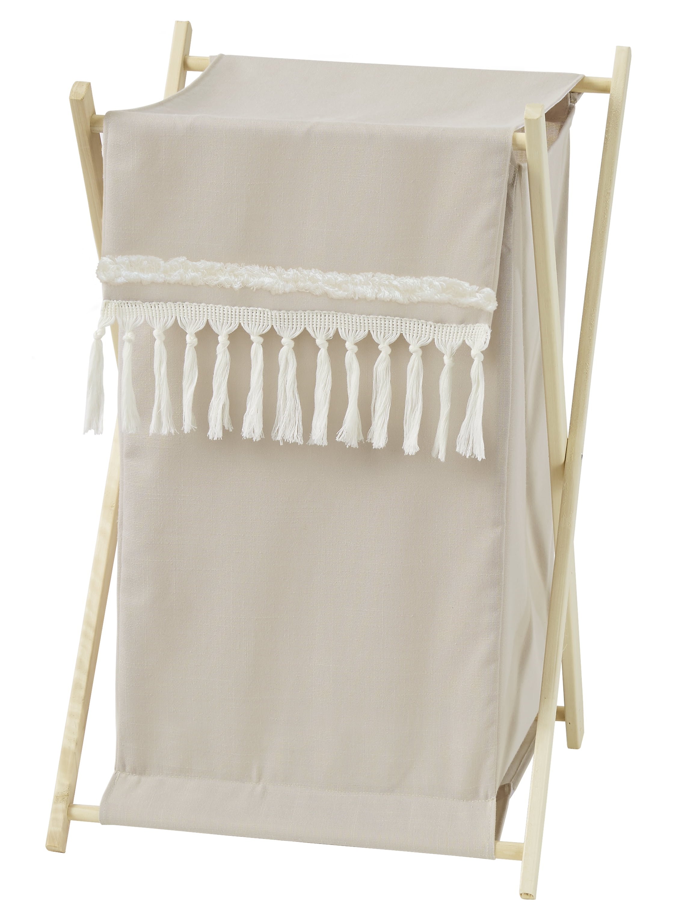 Boho Fringe Linen Laundry Hamper by Sweet Jojo Designs - Walmart.com