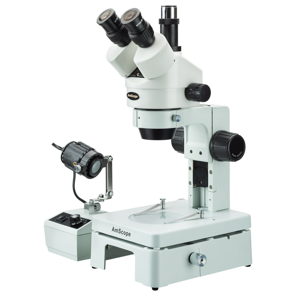 AmScope 7X-45X Trinocular Stereo Zoom Embryonic Microscope New ...