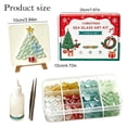 Mini Christmas Tree Art Kit, 3.94 Inch Sea Glass Style Mosaic Craft ...