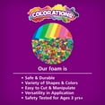 Colorations ABC Foam Shapes, 144 Pieces, 6 Colors, Storage Bucket ...