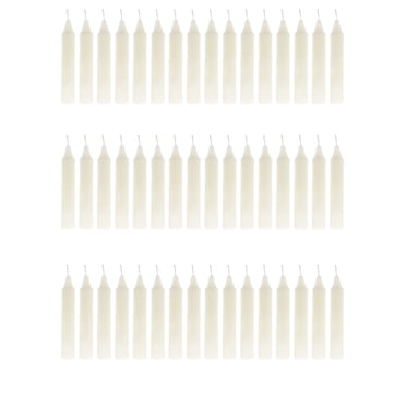 Mega Candles 48 pcs Unscented Ivory Straight Taper Candle, Hand Poured ...