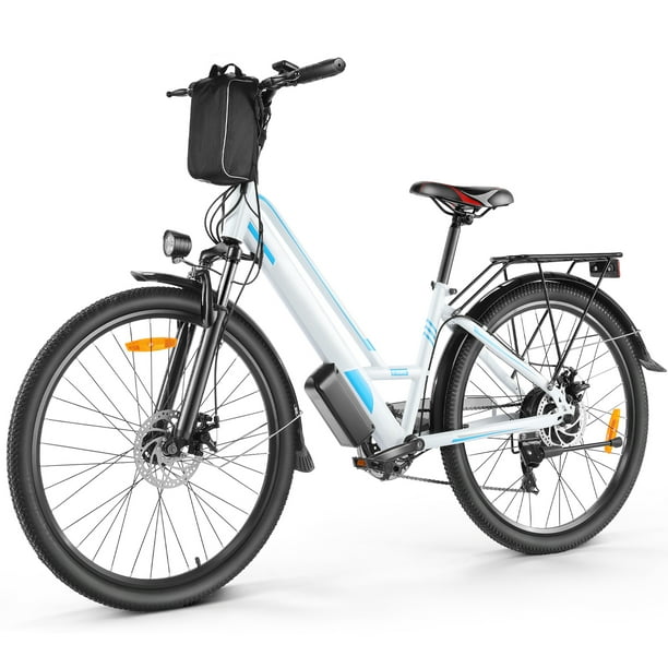 Gocio 500W 26'' Electric Bike 48V 7.8AH City Electric Bicycle for Adult, 19MPH Cruiser Ebike ...