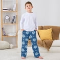 Pajama Pants Snowflakes Snowflake Geometric Elements Blue Background ...