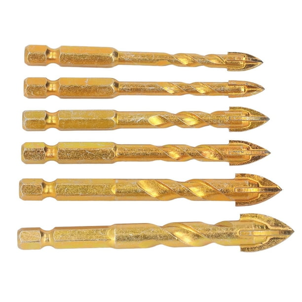 Spear Head Drillwith Hex Shank,6Pcs Cross Spearhead Drill Spear Head ...