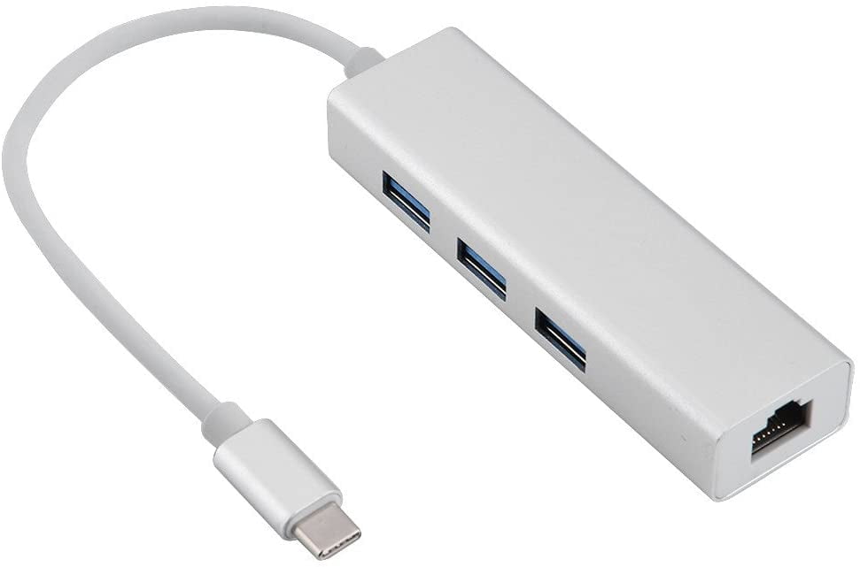 Richer-R USB 3.0 HUB, USB 3.0 HUB Type C to RJ45 Ethernet Gigabit LAN 3 ...