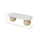 Meridian Furniture Bowies Cream Bench - Walmart.com