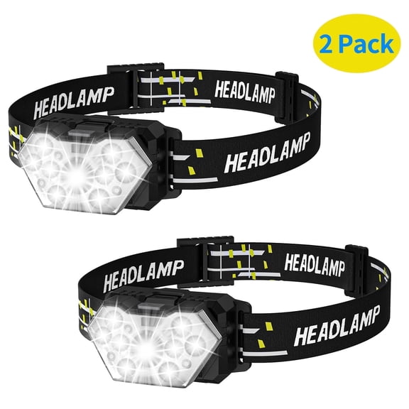 Rechargeable LED Headlamp Flashlight - High Lumens Zoomable Beam ...