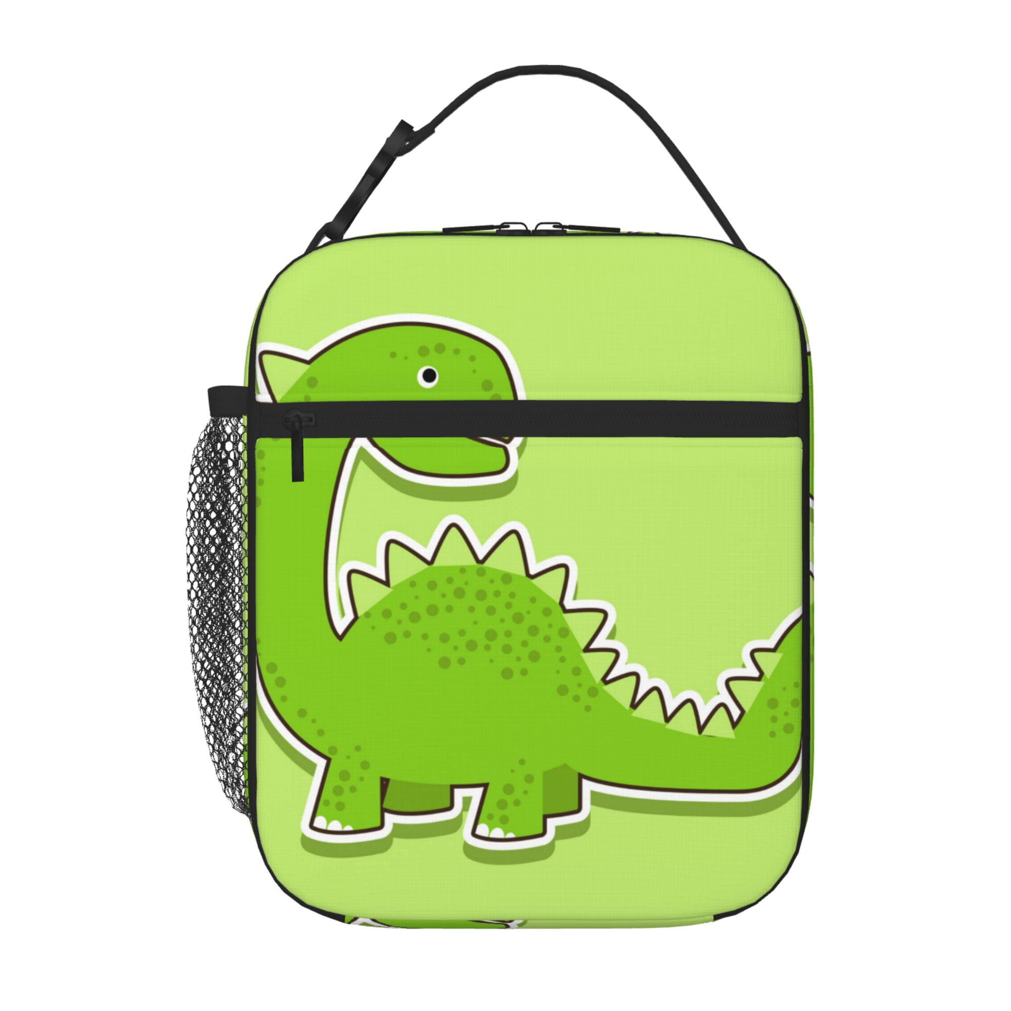 TEQUAN Portable Lunch Bag, Cartoon Dino Reptile Pattern Reusable ...