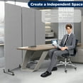 Office Acoustic Room Divider with Wheels, Sound Proof Dividers ...
