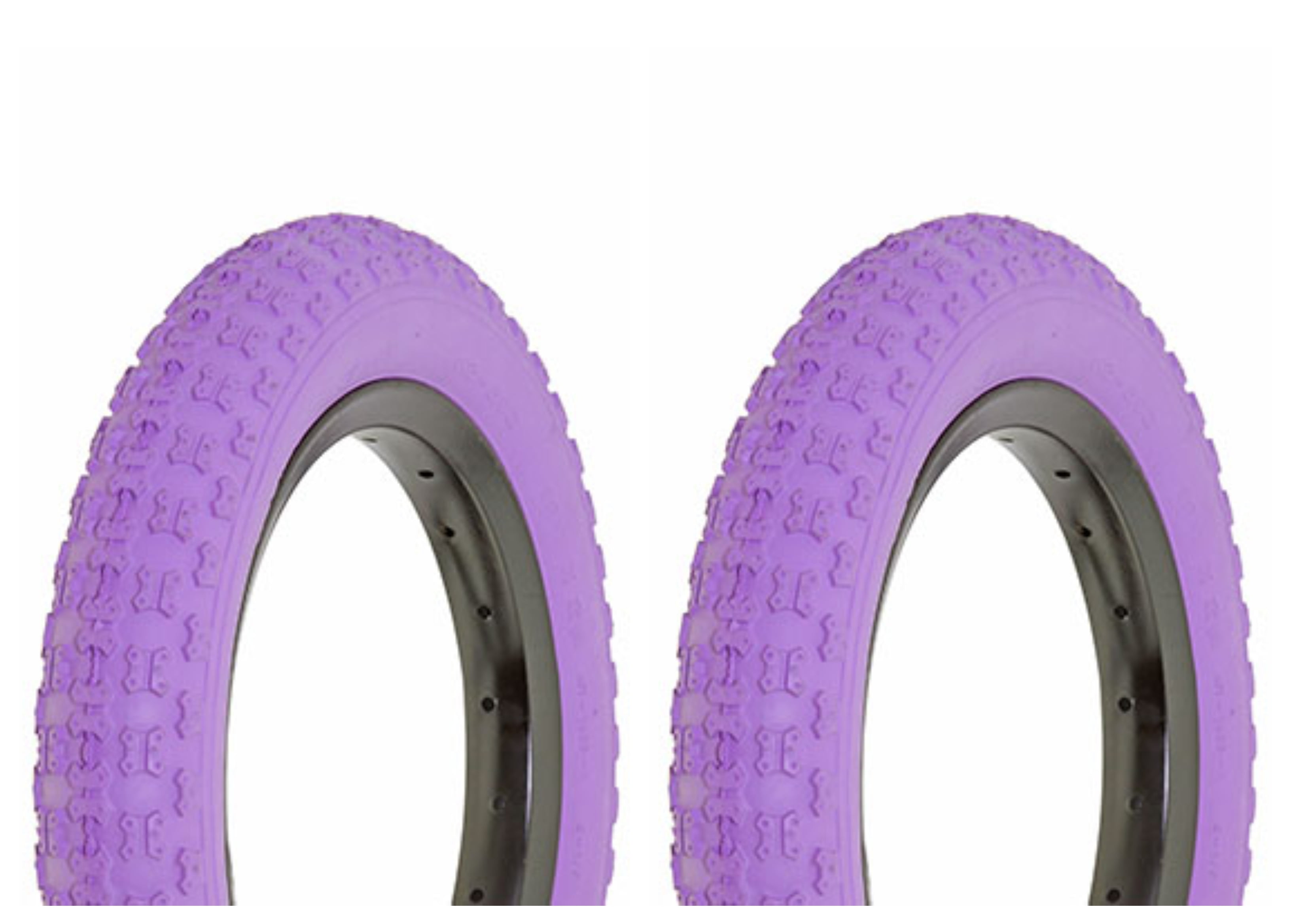 Tire set. 2 Tires. Two Tires Duro 12 1/2" x 2 1/4" Purple/Purple Side ...
