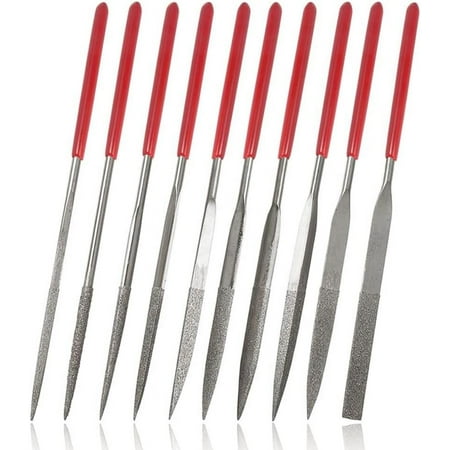 10 Pieces Diamond Files, 160mm Mini Modelling Riffler Files Set 4mm ...