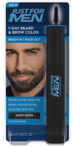 Just For Men 1-Day Beard & Brow Color, Temporary Dye for Beard and ...