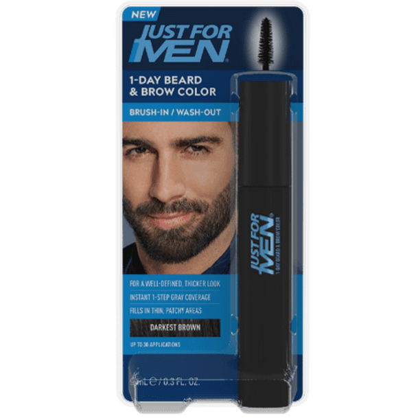 Just For Men 1-Day Beard & Brow Color, Temporary Color for Beard and ...