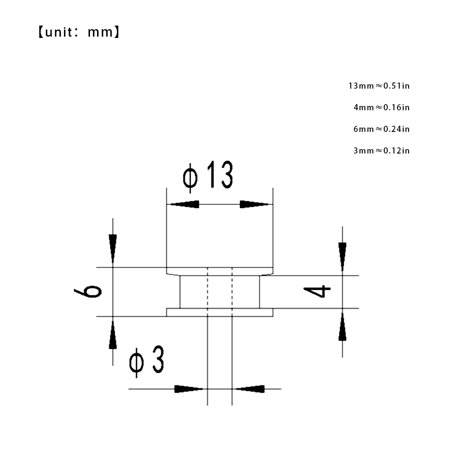 2GT 16T 3B Passive Synchronous Wheel Aluminum 16T H-type Pulley; H-type ...