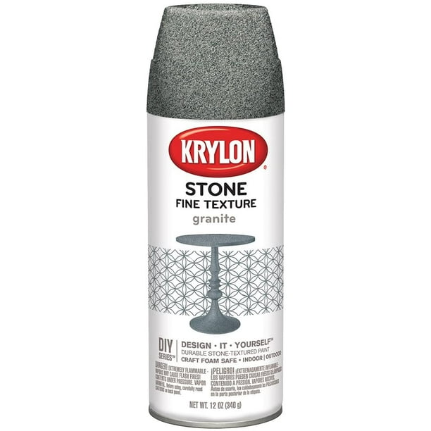 Krylon Fine Stone Textured Finish Spray Paint, Granite, 12 oz ...