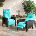 COOLYI All-Weather Grey Wicker Patio Recliner Chair – Adjustable Lay ...