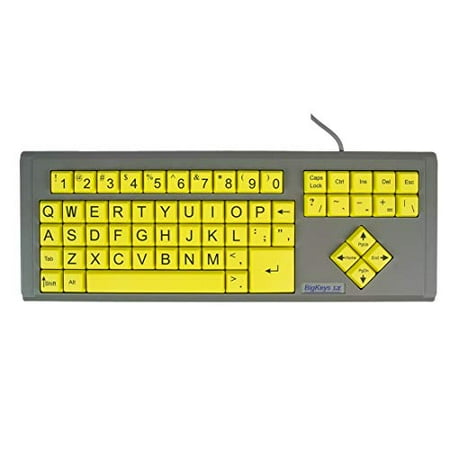 AbleNet BigKeys LX Keyboard USB Wired (Yellow Keys with Black Jumbo ...