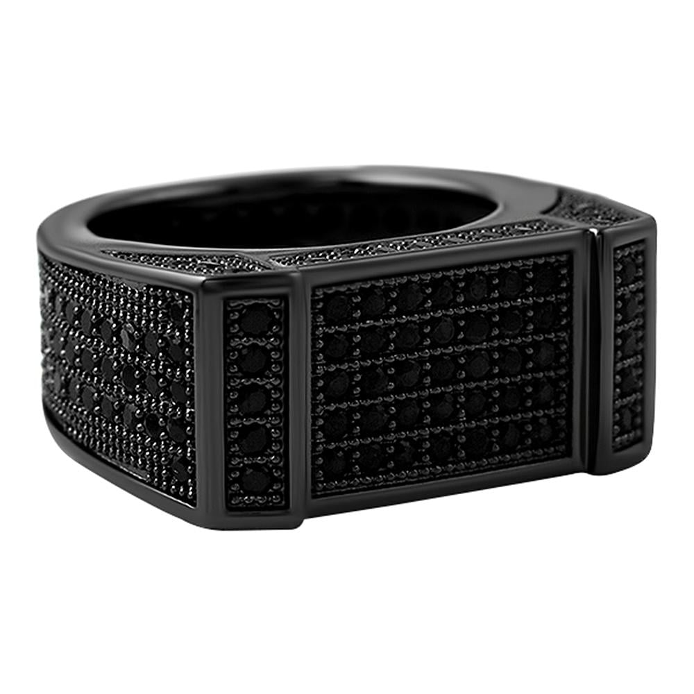 Black Bar CZ Bling Bling Ring - Walmart.com