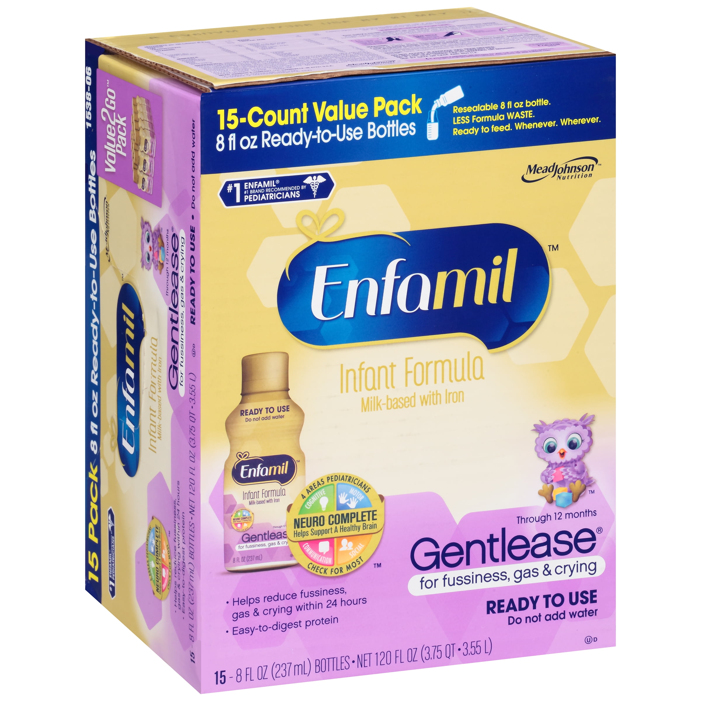 Enfamil™ Gentlease® Ready to Use Infant Formula 6-2 fl. oz. Nursette ...