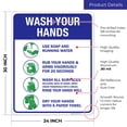 Hand Washing Sign, Hand Washing Instruction Sign, - Walmart.com
