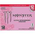Monster Energy, Ultra Strawberry Dreams, Sugar Free Energy Drink, 12 fl ...