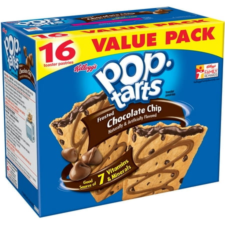 Kellogg's Chocolate Chip Pop-Tarts Toaster Pastries, 16 count - Walmart.com