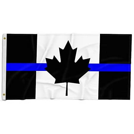 Thin Blue Line Canada Canadian Flag - Blue Lives Matter Flag - Honoring ...
