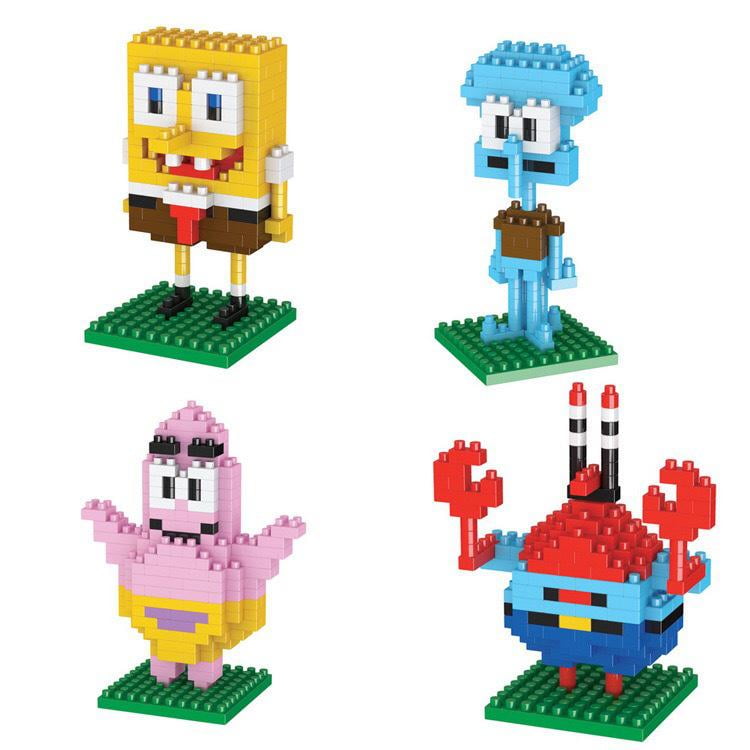SpongeBob SquarePants Building Blocks Cartoon Figure Brick Toys ...