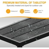 Garvee Rectangle Bar Table for Patio, Outdoor Counter Height Bar Table ...