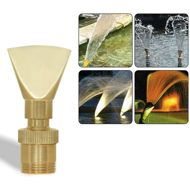 Water Fountain Nozzle Spray 1/2" DN15 and 3/4" DN20 Brass Narrow Fan ...