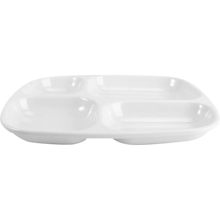 Unbreakable Divided Plates Melamine Compartment Plates 4 Sections ...